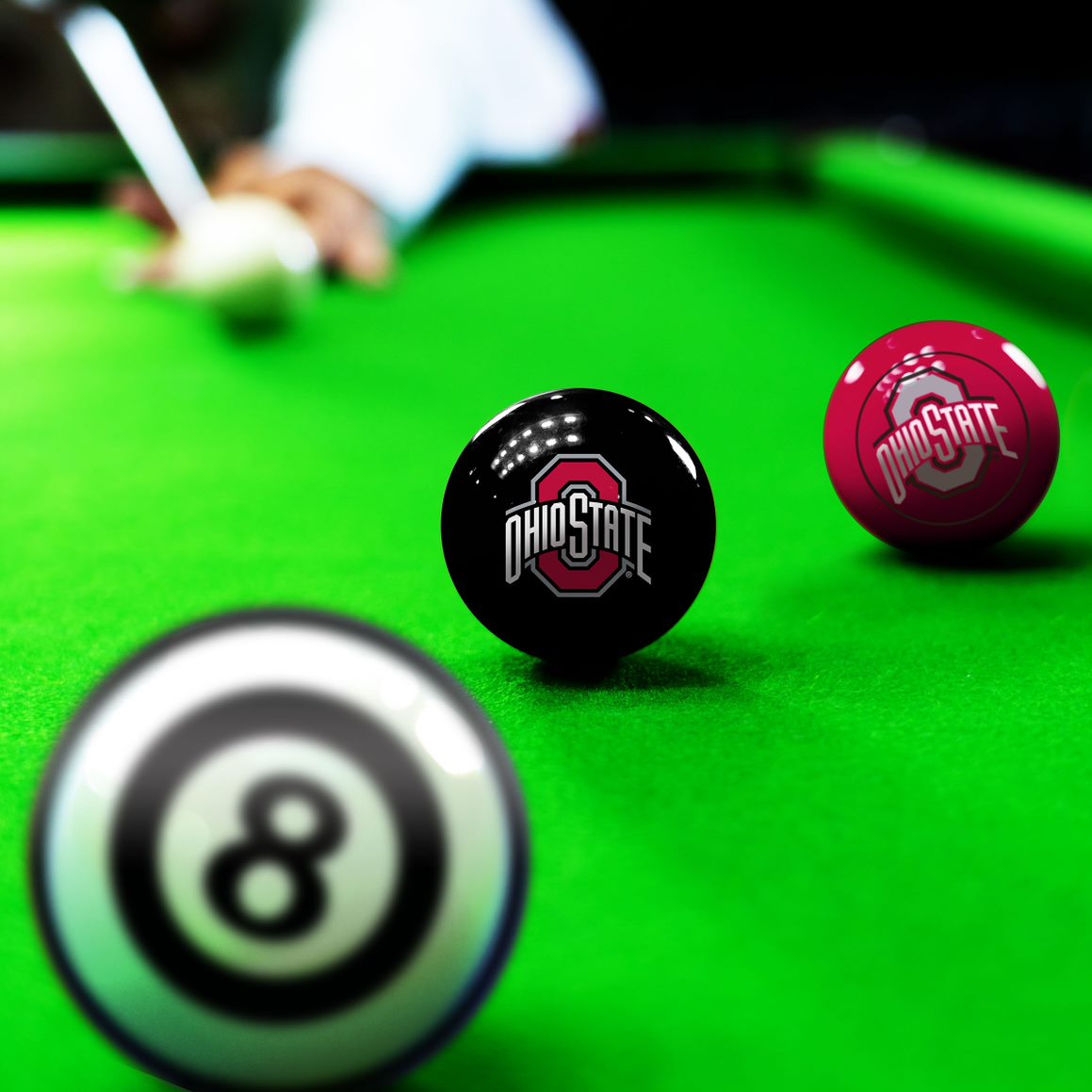 Ohio State Buckeyes Billiard Balls with Numbers – Man Cave Gamez