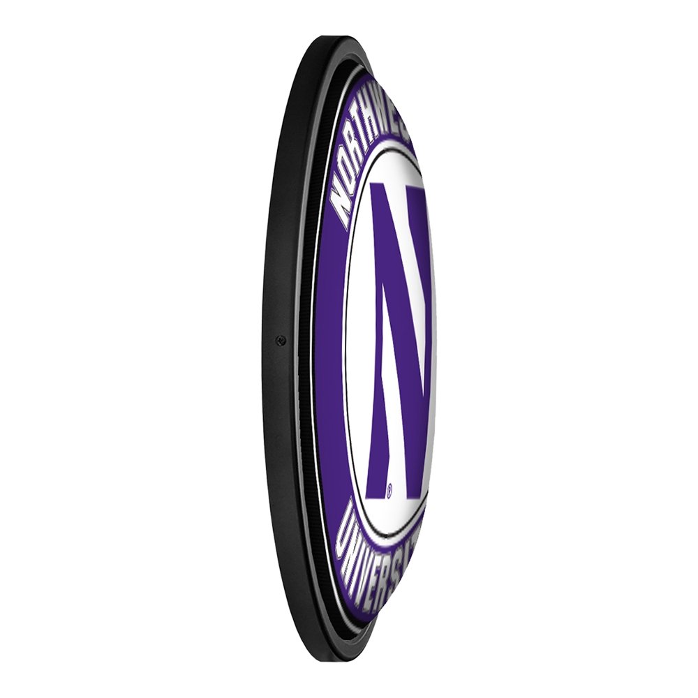 Northwestern Wildcats: Round Slimline Lighted Wall Sign - The Fan-Brand ...