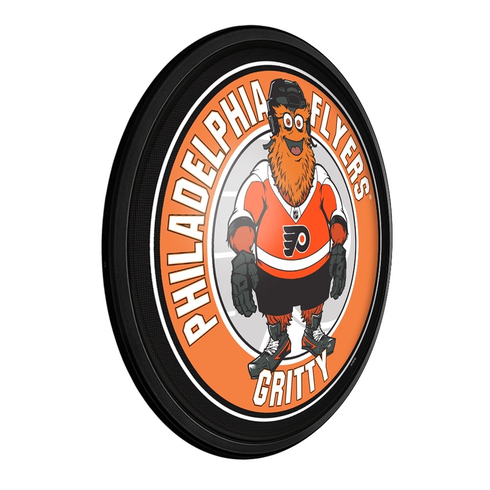 Philadelphia Flyers: Gritty - Round Slimline Lighted Wall Sign - The ...
