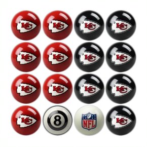 Kansas City Chiefs Billiard Balls with Numbers – Man Cave Gamez